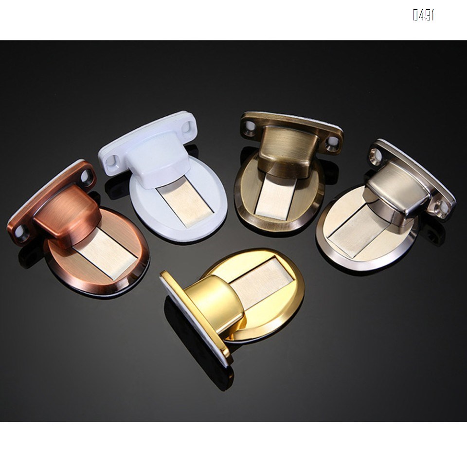 Magnetic Door Stop, Invisible Magnetic Door Stopper,Brushed Satin ...